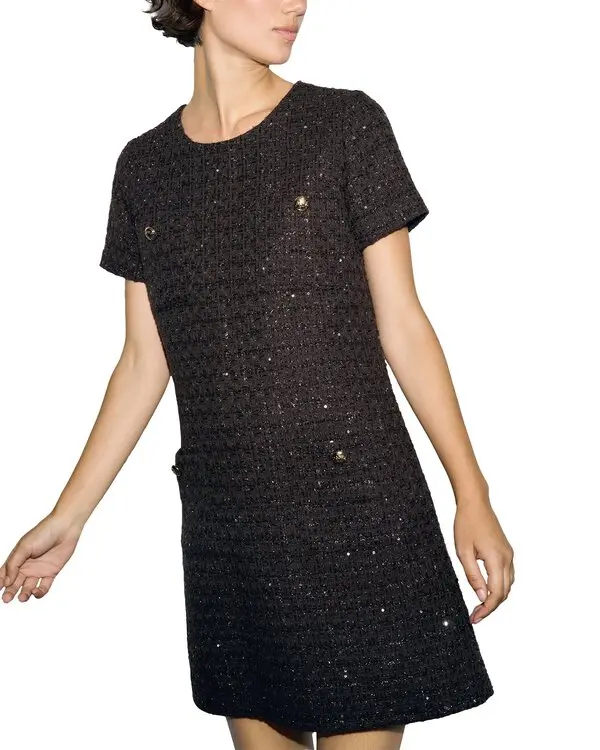 Gerard Darel Coni Tweed Mini Dress