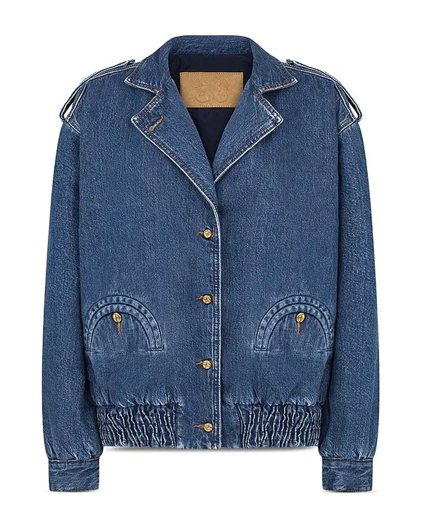 BLAZÉ MILANO Charlie Cotton Denim Bomber Jacket
