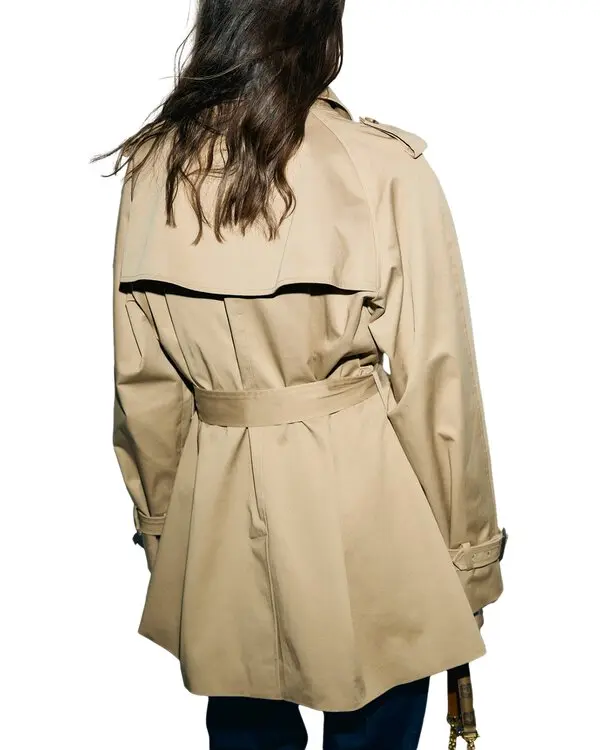 Gerard Darel Vania Cotton Blend Trench Coat
