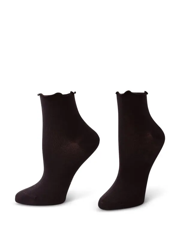 Hue Ruffle Edge Ankle Socks, Pack Of 3 - Assorted
