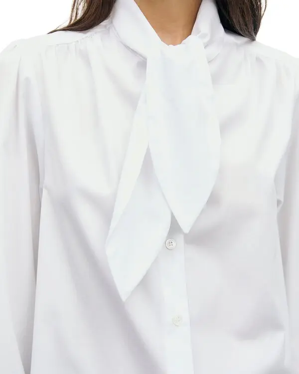 Gerard Darel Cotton Tie Neck Blouse