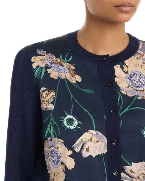 Erdem Cropped Wool Cardigan