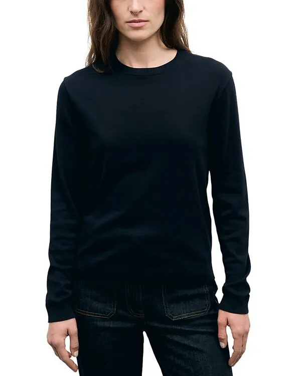 Gerard Darel Bara Cotton Long Sleeve T Shirt - Black
