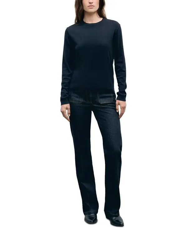 Gerard Darel Bara Cotton Long Sleeve T Shirt - Black