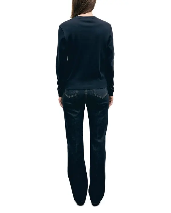 Gerard Darel Bara Cotton Long Sleeve T Shirt - Black