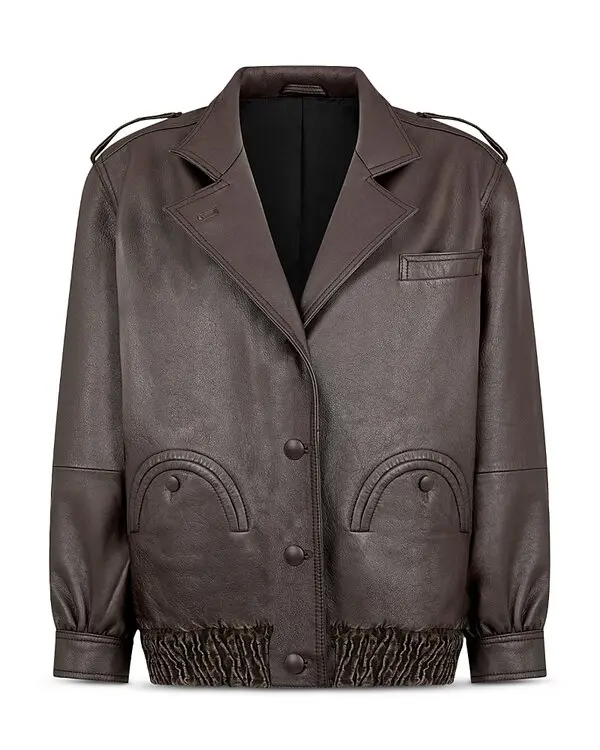 BLAZÉ MILANO Ares Charlie Leather Bomber Jacket