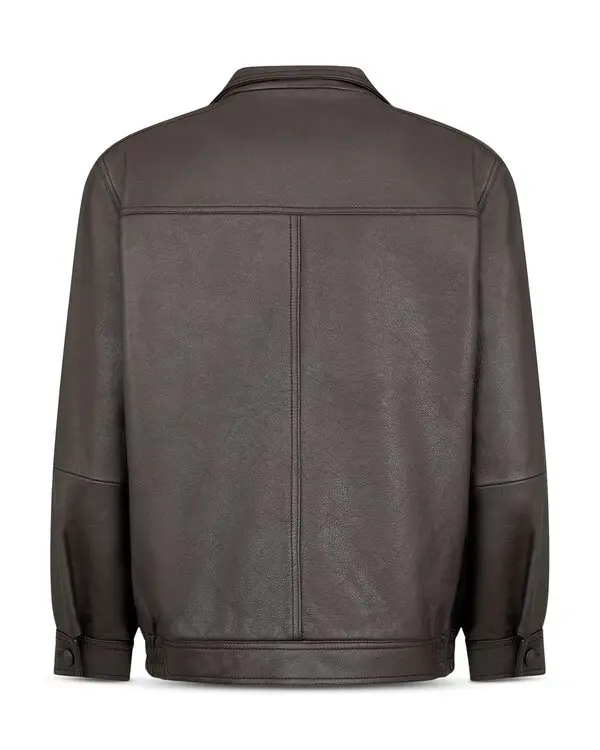 BLAZÉ MILANO Ares Charlie Leather Bomber Jacket