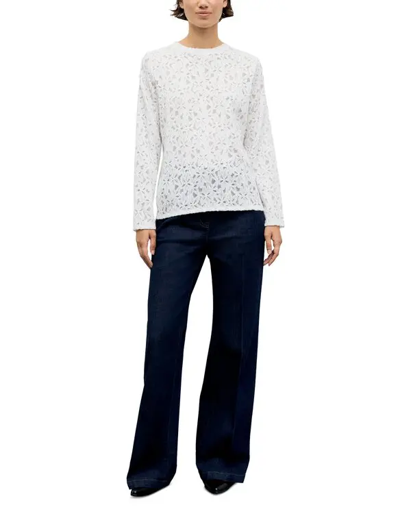 Gerard Darel Textured Burnout Pattern Top
