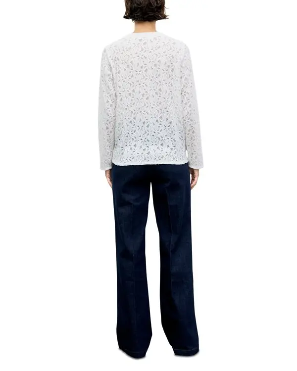 Gerard Darel Textured Burnout Pattern Top