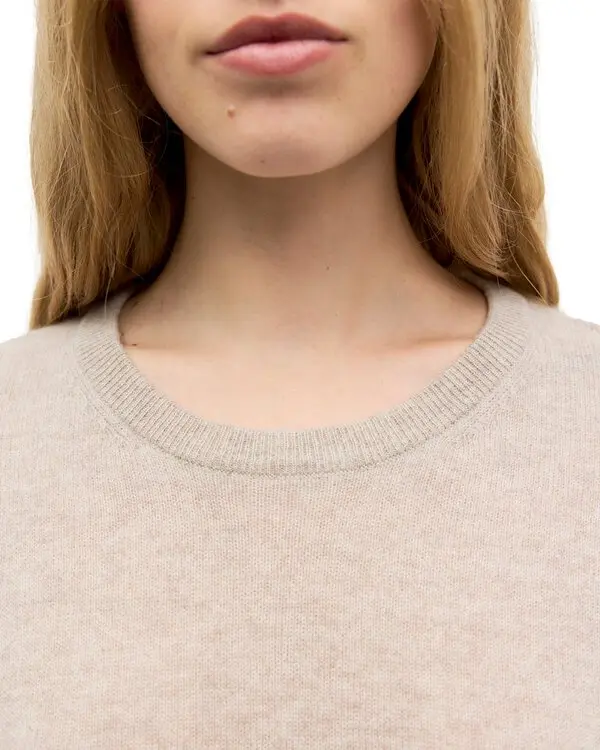 Gerard Darel Reta Cashmere Sweater With Ribbed Sleeves - Beige