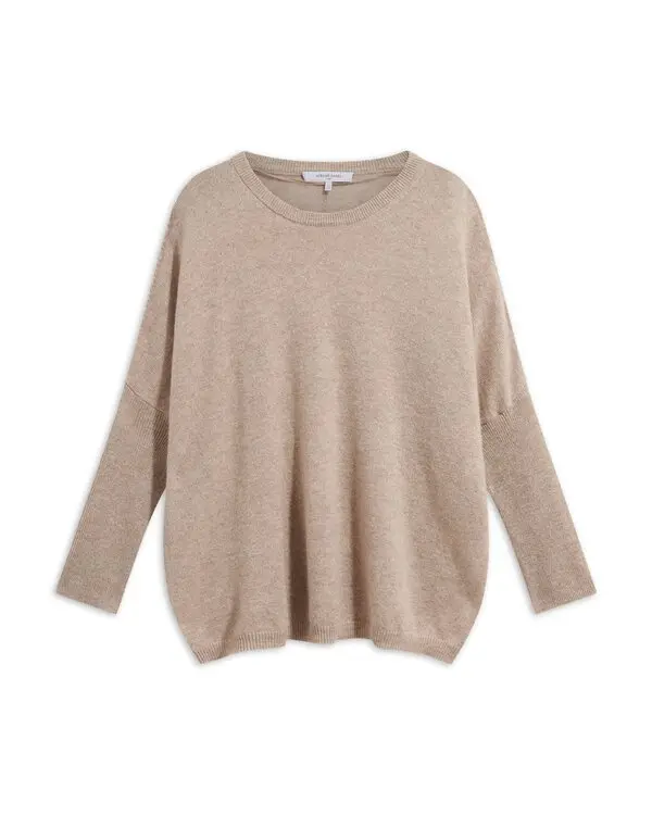 Gerard Darel Reta Cashmere Sweater With Ribbed Sleeves - Beige