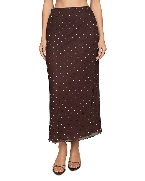 Z Supply Eda Polka Dot Mesh Midi Skirt