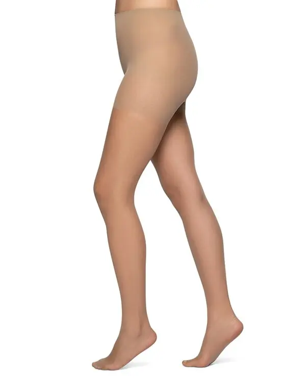Hue Run Resist Sheer Control Top Tights - Natural