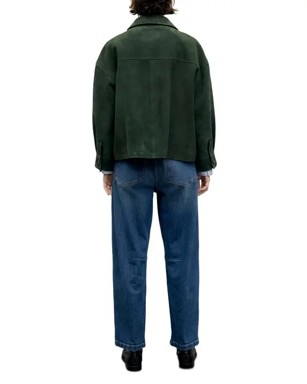 Gerard Darel Pia Suede Button Front Jacket