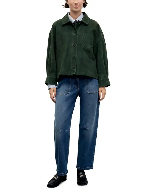 Gerard Darel Pia Suede Button Front Jacket