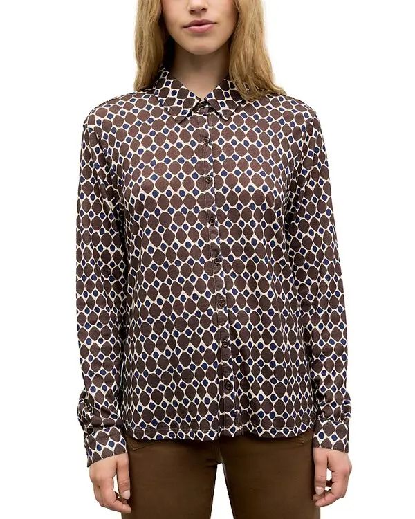 Gerard Darel Babs Print Button-front Shirt