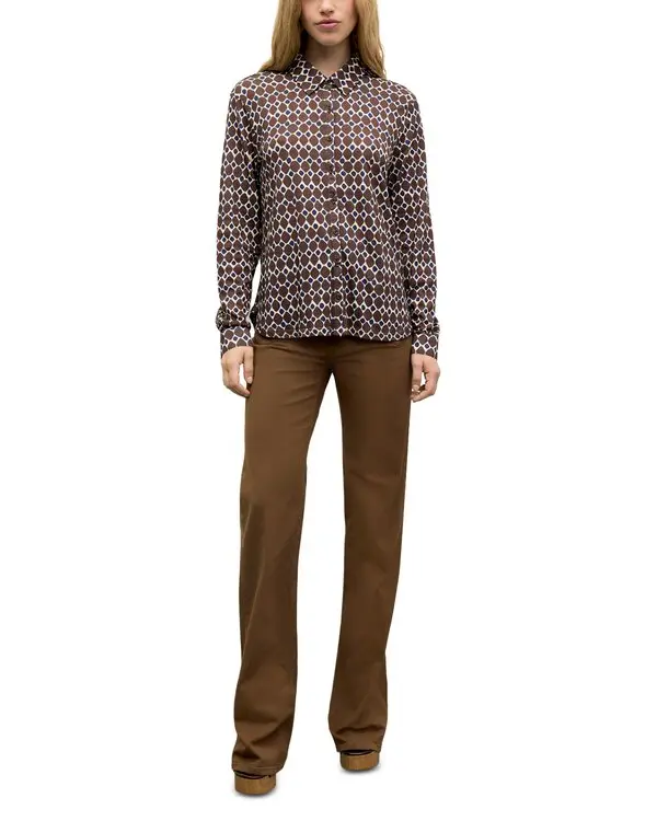 Gerard Darel Babs Print Button-front Shirt