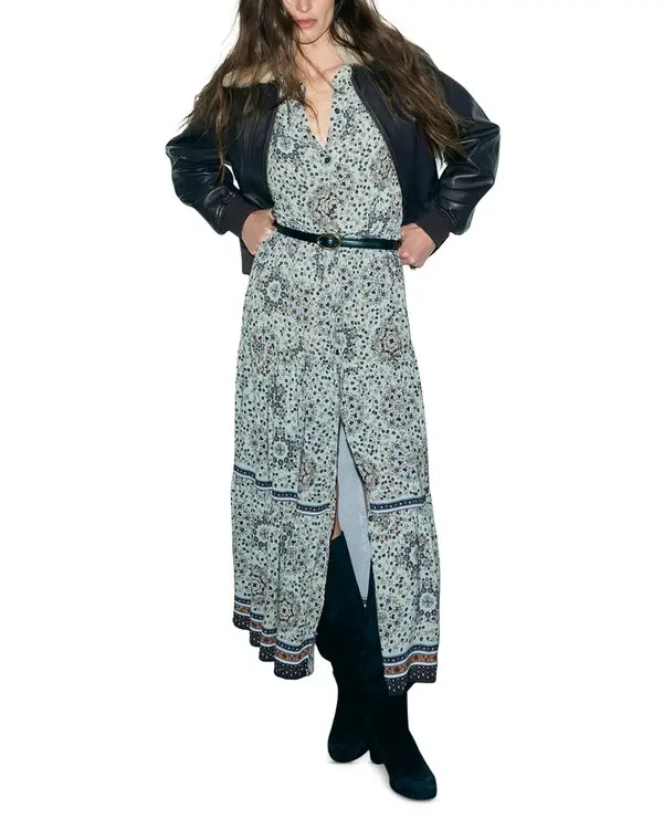 Gerard Darel Cyril Printed Viscose Maxi Dress