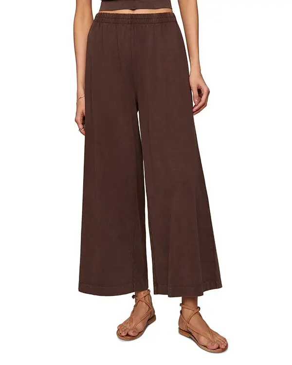 Z Supply Scout Jersey Cotton Flare Pants - Dark Chocolate