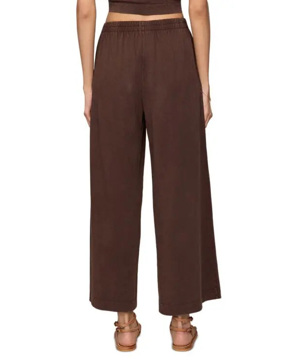 Z Supply Scout Jersey Cotton Flare Pants - Dark Chocolate