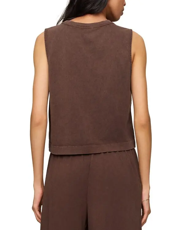 Z Supply Sloane Cotton Jersey Muscle Tee - Dark Chocolate