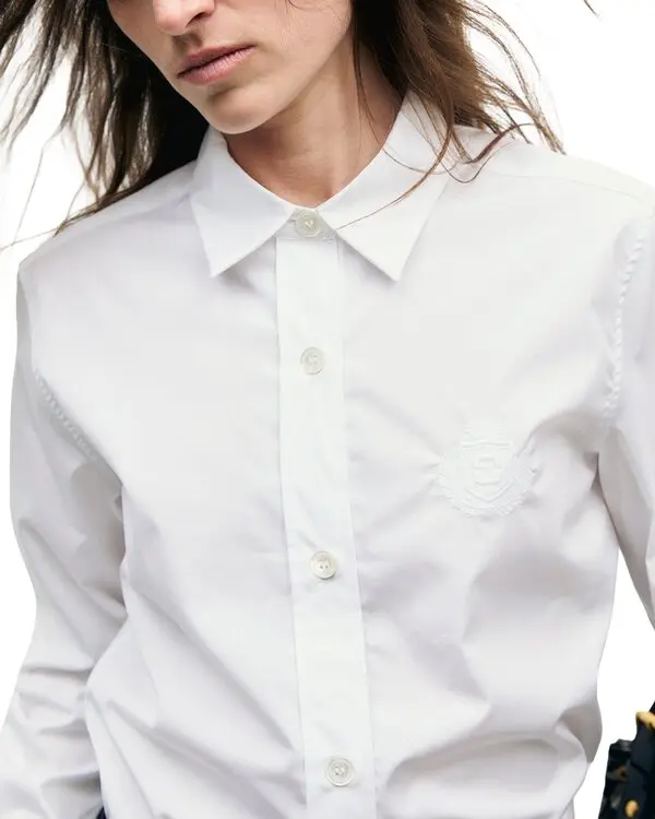 Gerard Darel Luma Cotton Button Front Shirt