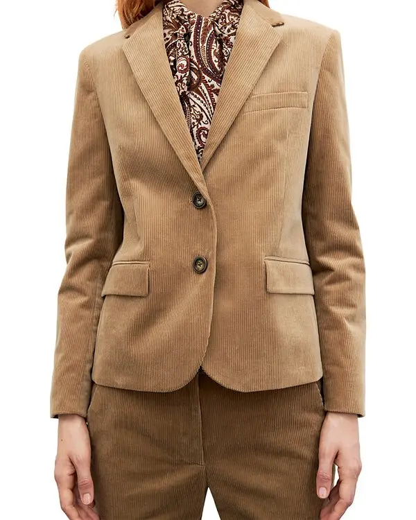 Gerard Darel Jelani Cotton Stretch Corduroy Blazer