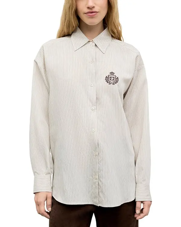 Gerard Darel Lys Logo Button Front Blouse