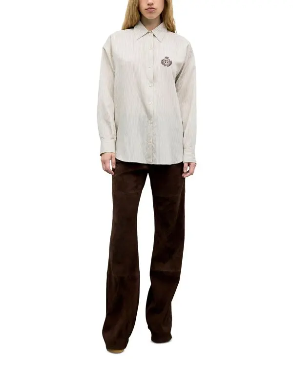 Gerard Darel Lys Logo Button Front Blouse