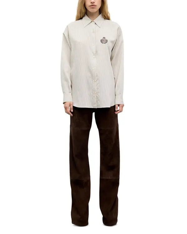 Gerard Darel Lys Logo Button Front Blouse