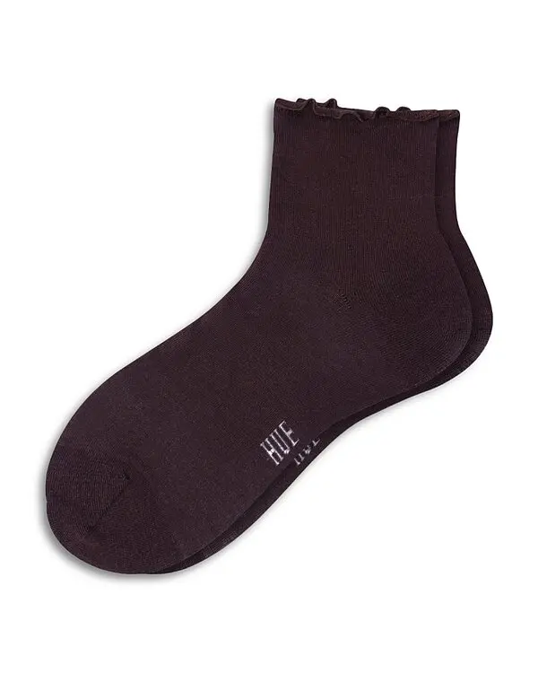 Hue Ruffle Edge Ankle Socks - Java