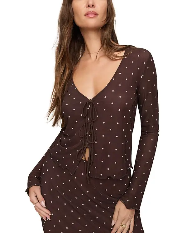 Z Supply Polka Dot Mesh Top