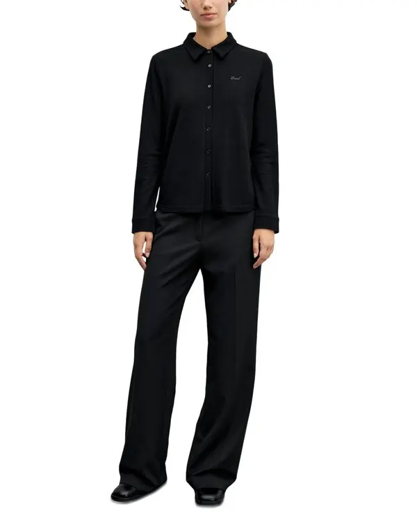 Gerard Darel Bambi Wool Button Front Shirt