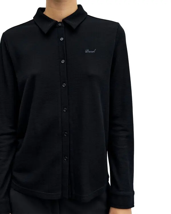 Gerard Darel Bambi Wool Button Front Shirt