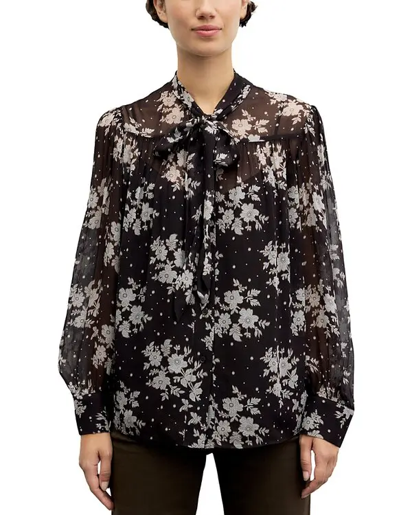 Gerard Darel Loa Tie Neck Blouse