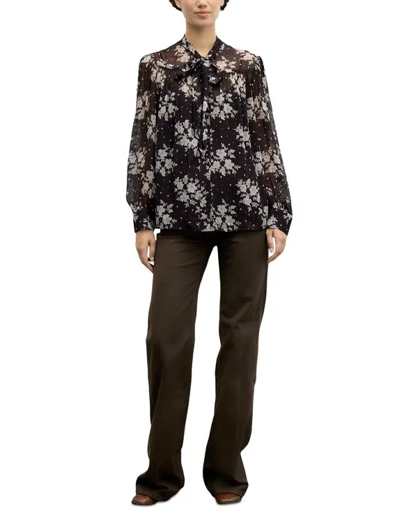 Gerard Darel Loa Tie Neck Blouse