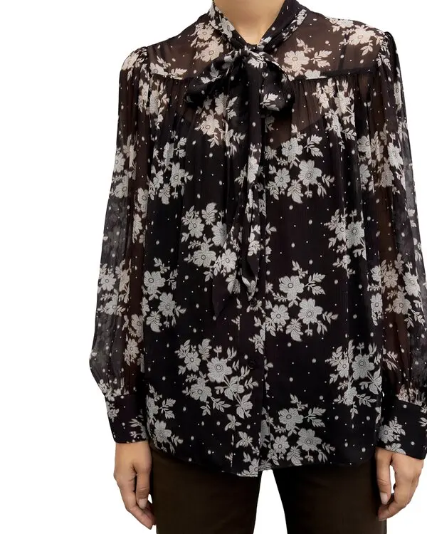 Gerard Darel Loa Tie Neck Blouse