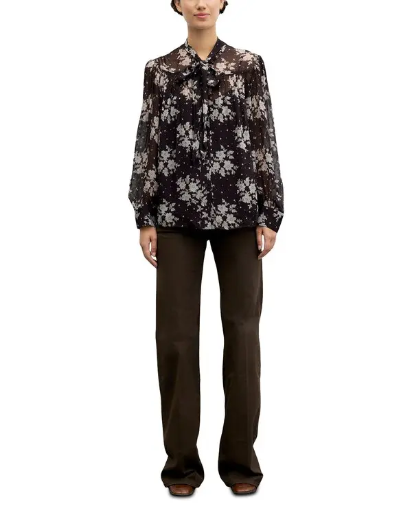 Gerard Darel Loa Tie Neck Blouse