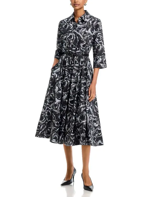 Michael Kors Printed Cotton Shirt Dress