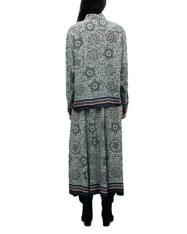 Gerard Darel Liz Printed Button Front Blouse