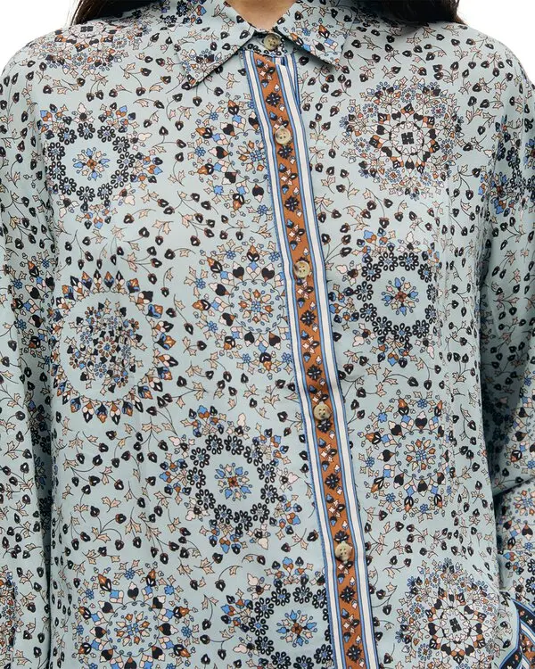 Gerard Darel Liz Printed Button Front Blouse