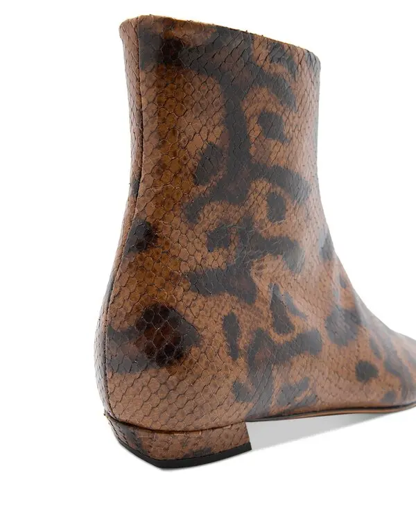 Proenza Schouler Trap Flat Python Embossed Ankle Boots