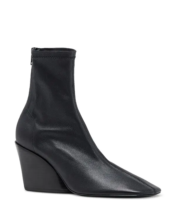 Proenza Schouler Slant Stretch Leather Ankle Boots