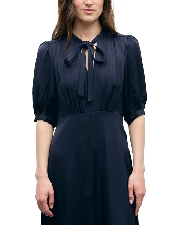 Gerard Darel Puffed Sleeve Midi Dress
