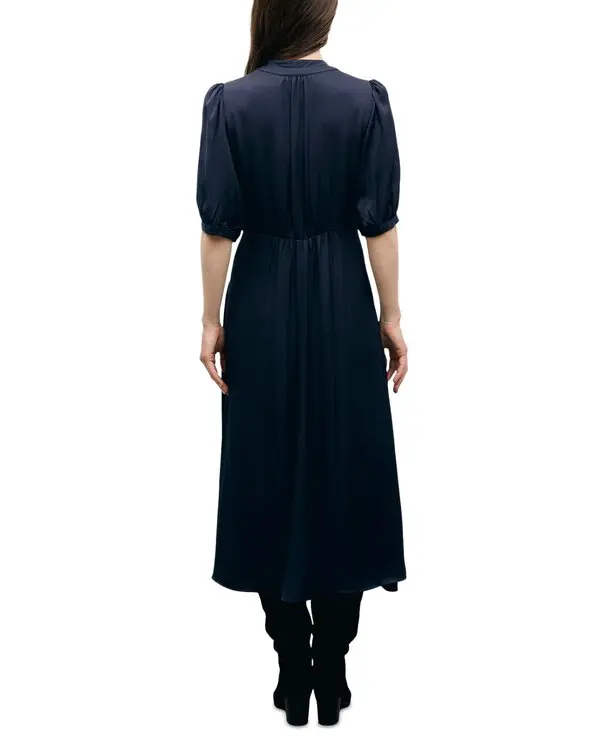 Gerard Darel Puffed Sleeve Midi Dress