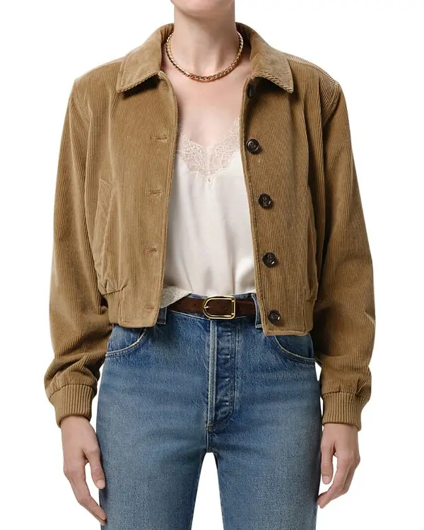 Citizens Of Humanity Lola Eve Cropped Bomber Jacket