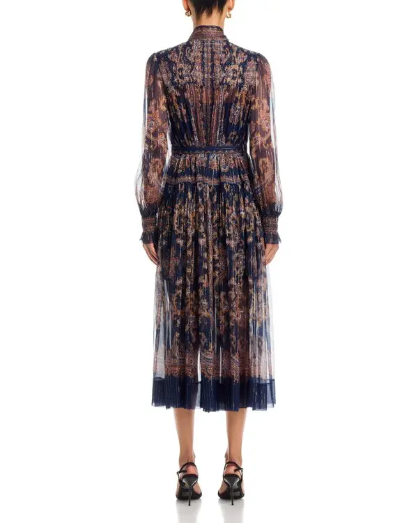 SELF-PORTRAIT Printed Georgette Midi Dress