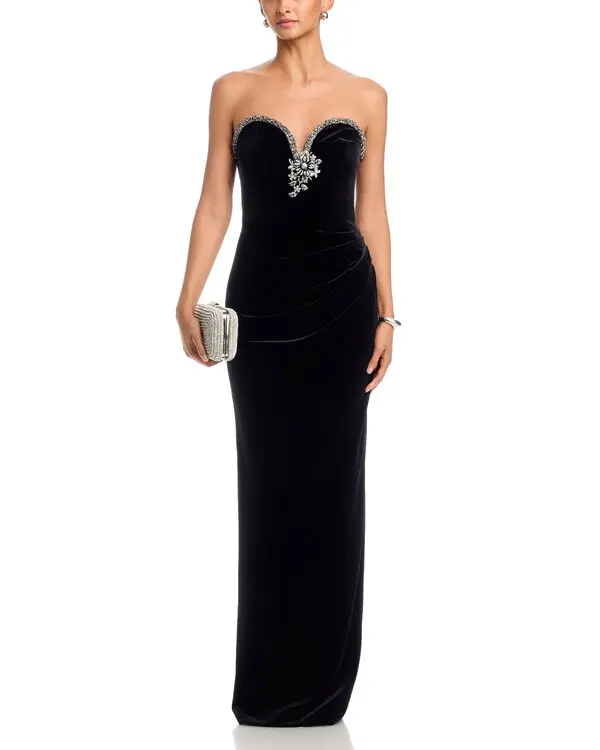 SELF-PORTRAIT Velvet Maxi Dress