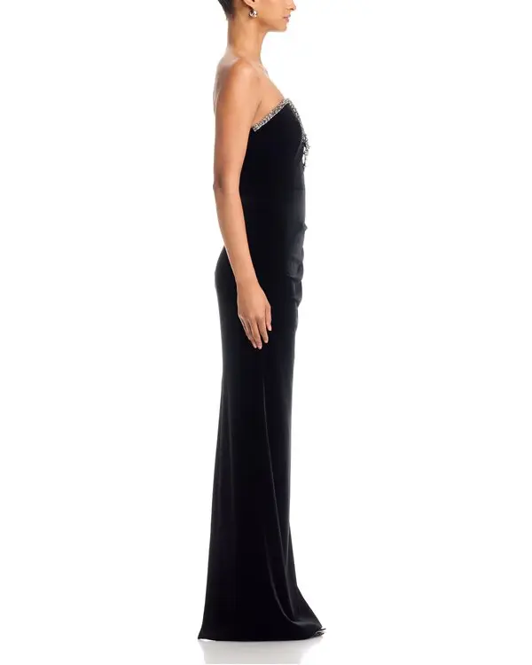 SELF-PORTRAIT Velvet Maxi Dress