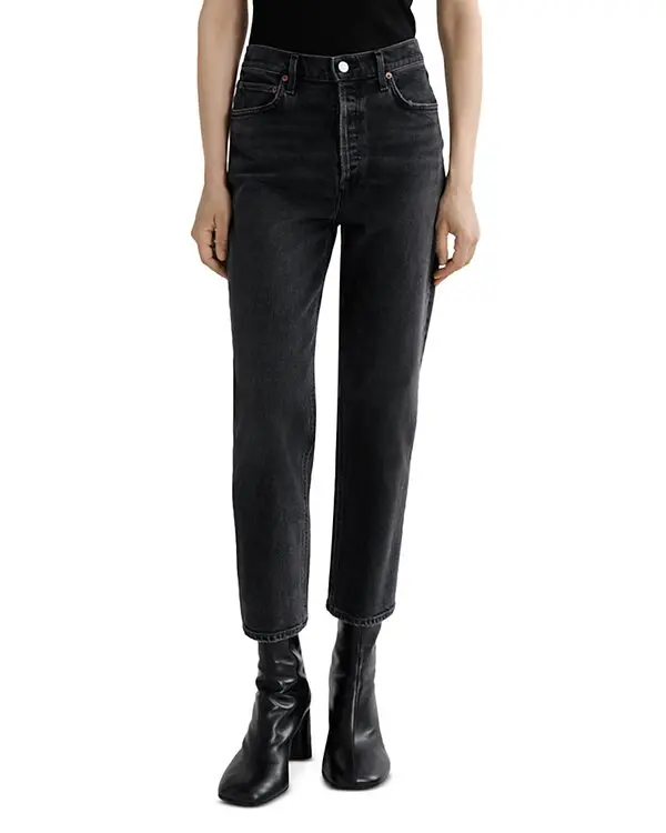 AGOLDE 90s Pinch Waist High Rise Ankle Straight Jeans - Radius